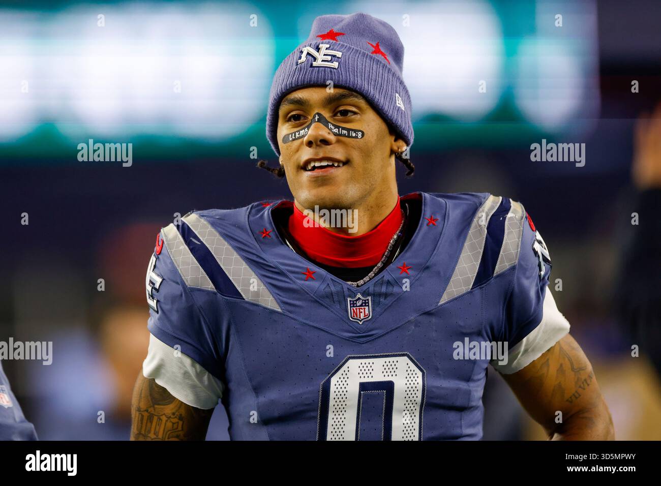 New England Patriots Cornerback Christian Gonzalez 0 Reacts After
