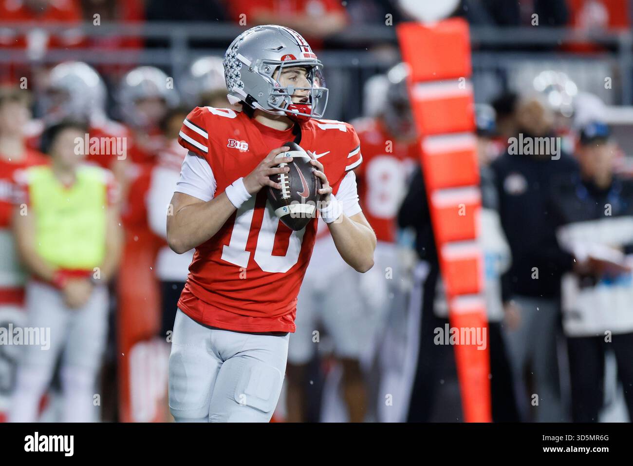 Ohio State quarterback Julian Sayin plays against UCLA during an NCAA ...