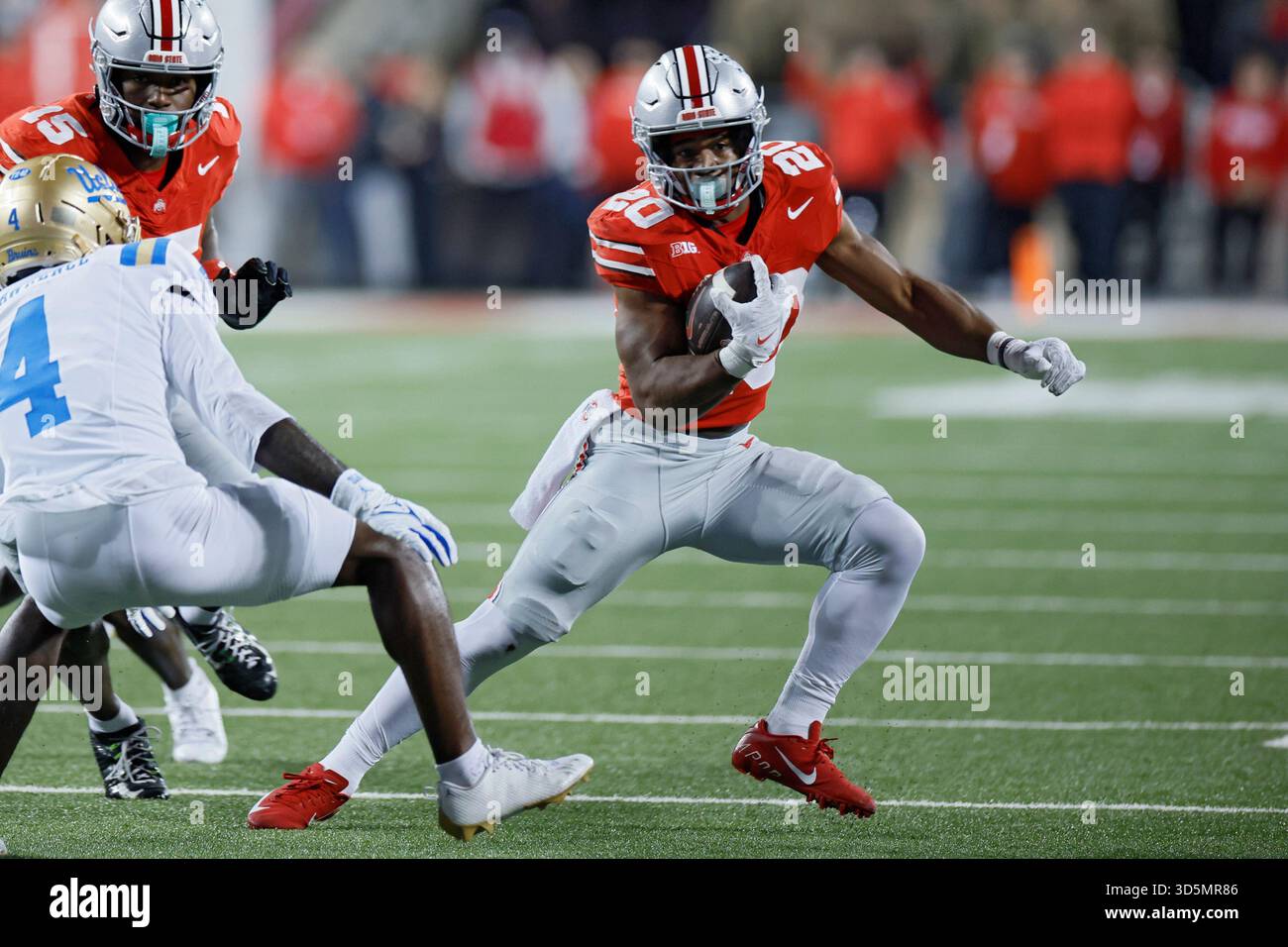 Ohio State running back James Peoples plays against UCLA during an NCAA ...