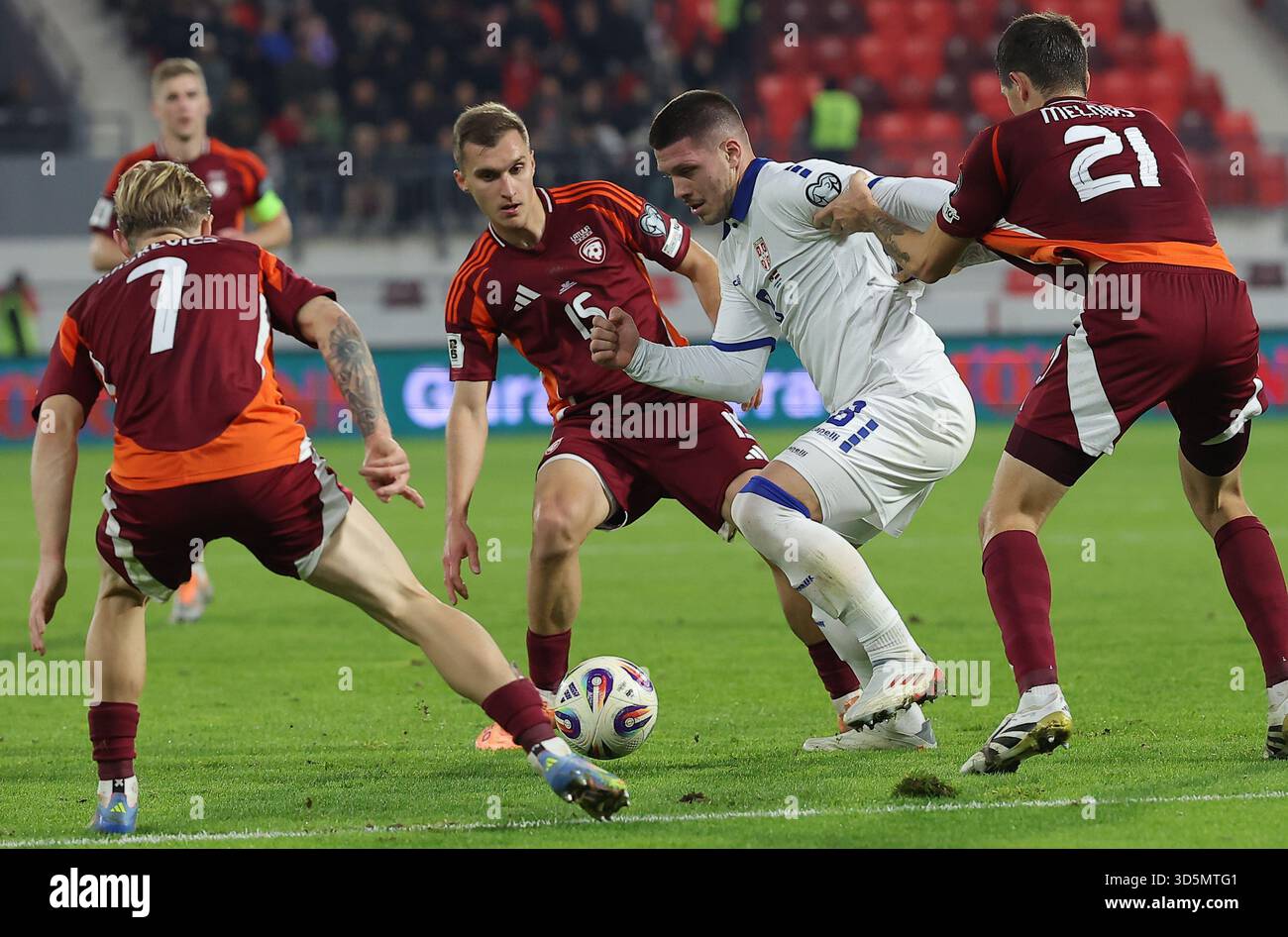 Leskovac, Serbia. 16th Nov, 2025. Serbia's Luka Jovic during Group K World Cup 2026 European ...
