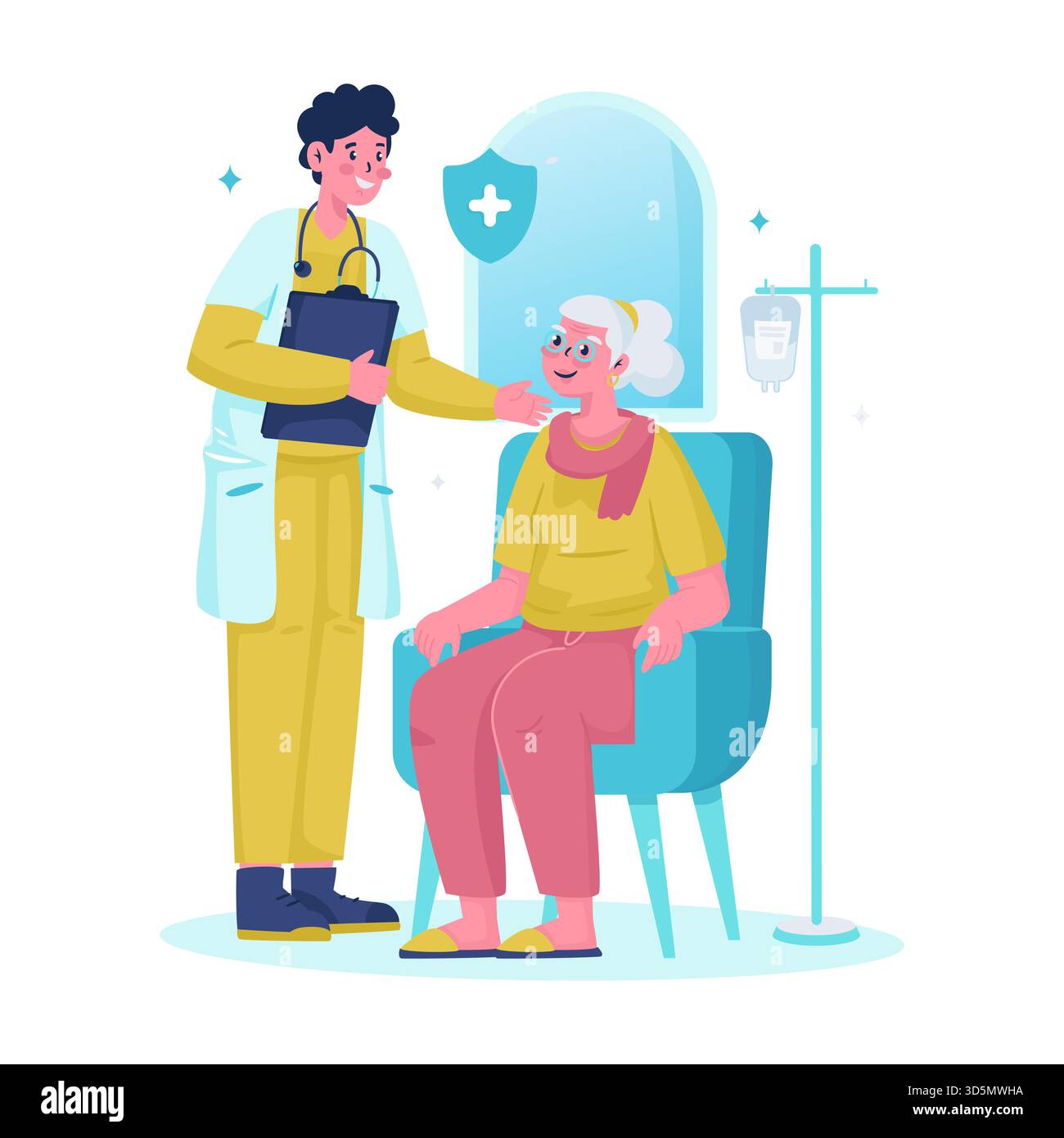 Home visit doctor elderly Cut Out Stock Images & Pictures - Alamy