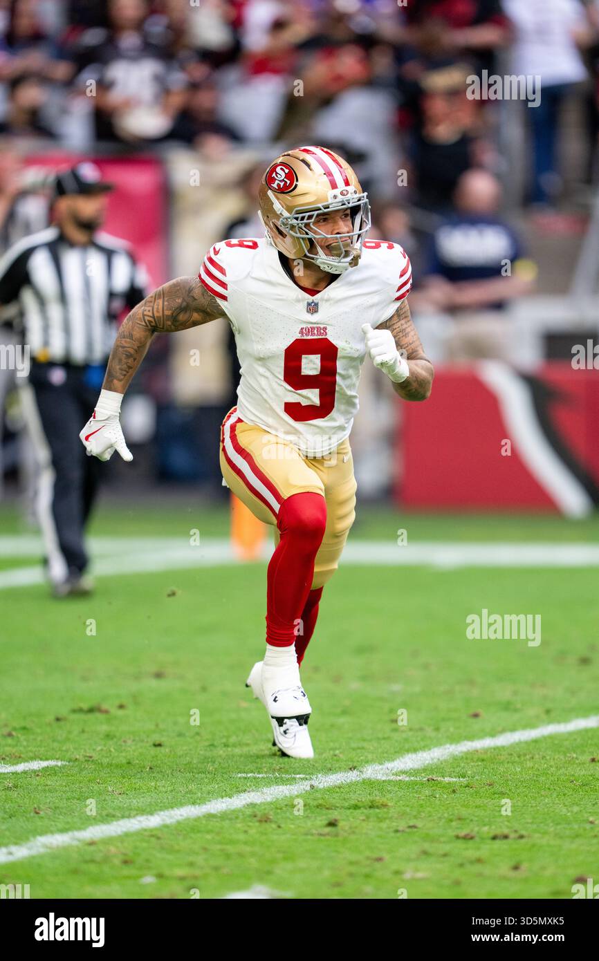 San Francisco 49ers wide receiver Skyy Moore (9) runs during an NFL ...