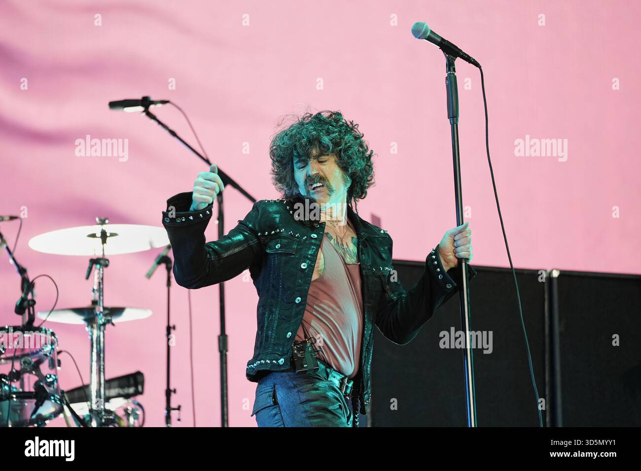 Davey Havok of the rock band AFI performs during the Corona Capital ...