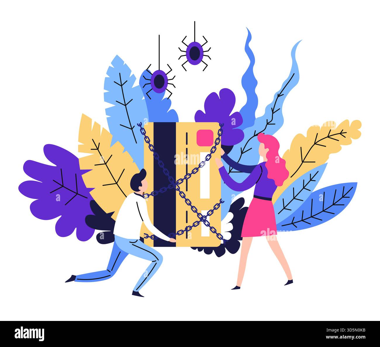 Lock credit card transactions Cut Out Stock Images & Pictures - Alamy