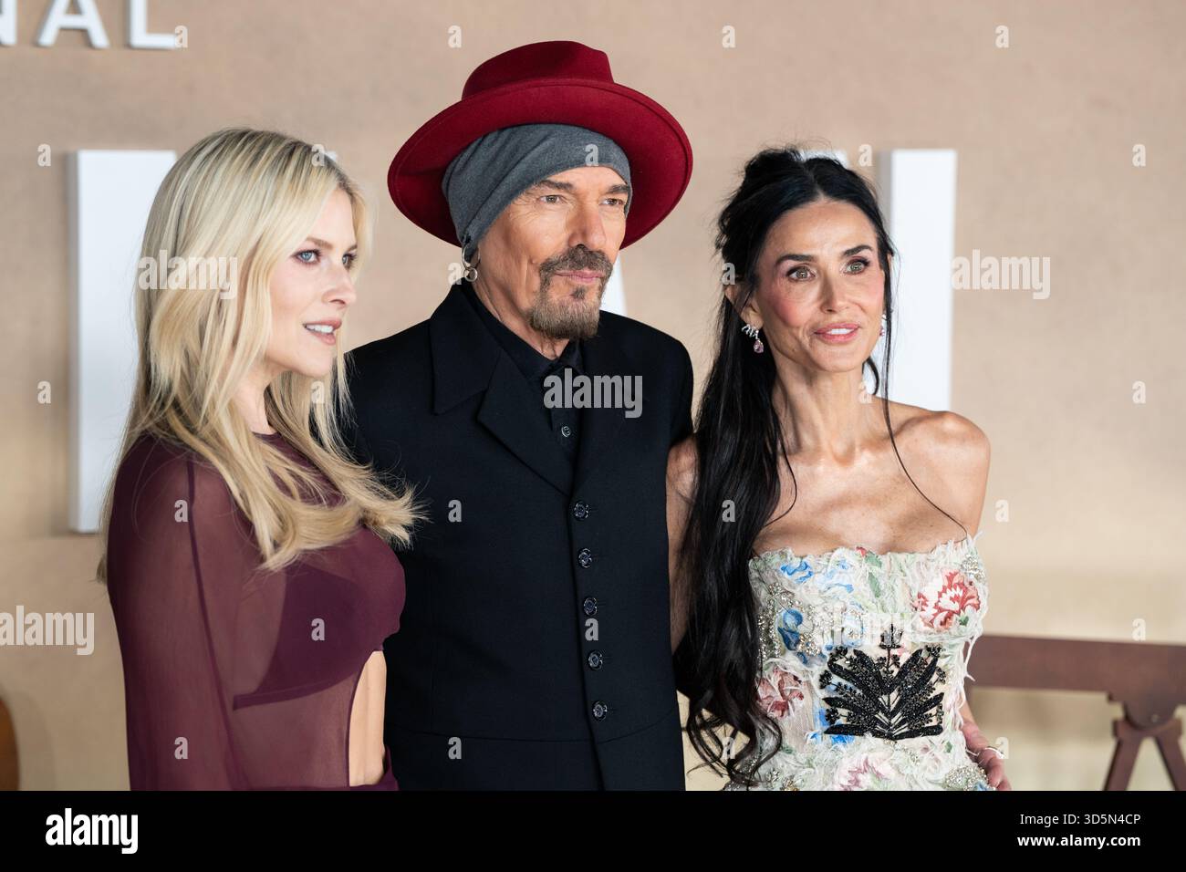 Ali Larter, Billy Bob Thornton and Demi Moore (R) attend the "Landman ...