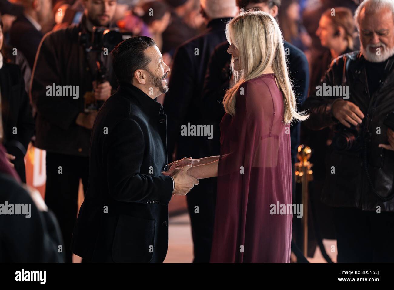 David Glasser and Ali Larter attend the "Landman" Season Two UK ...