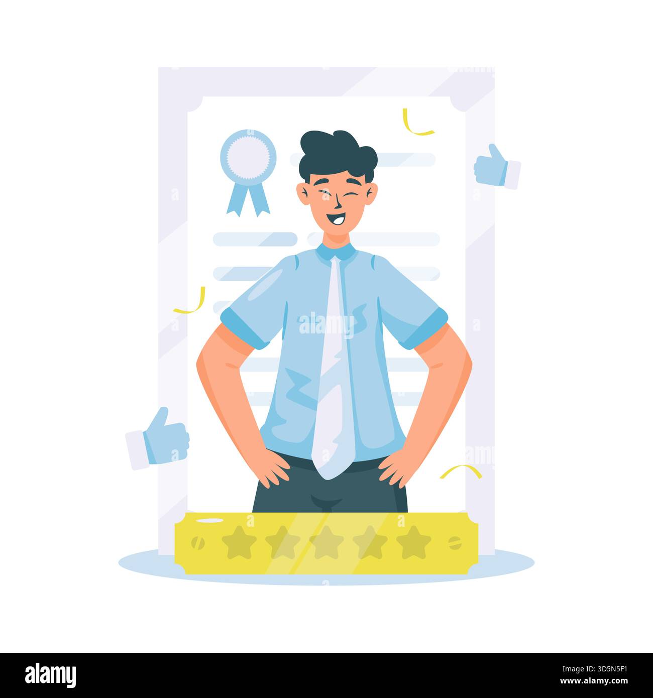 Employee month trophy business Stock Vector Images - Alamy