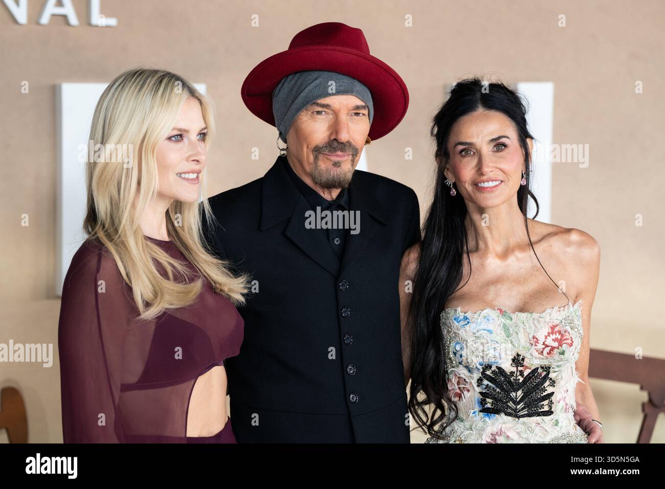 Ali Larter, Billy Bob Thornton and Demi Moore (R) attend the "Landman ...
