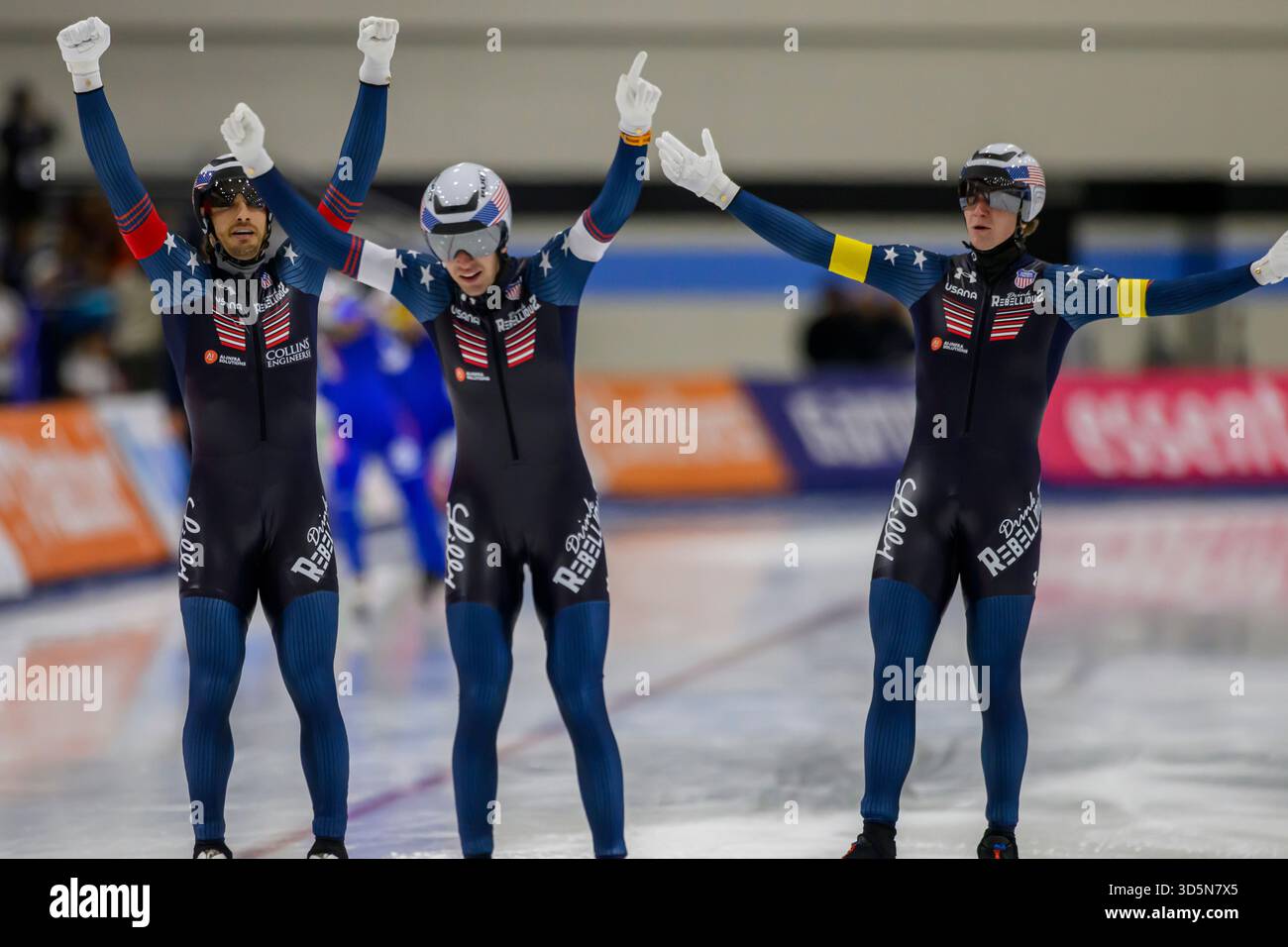 From left to right, United States' Emery Lehman, Casey Dawson and Ethan ...
