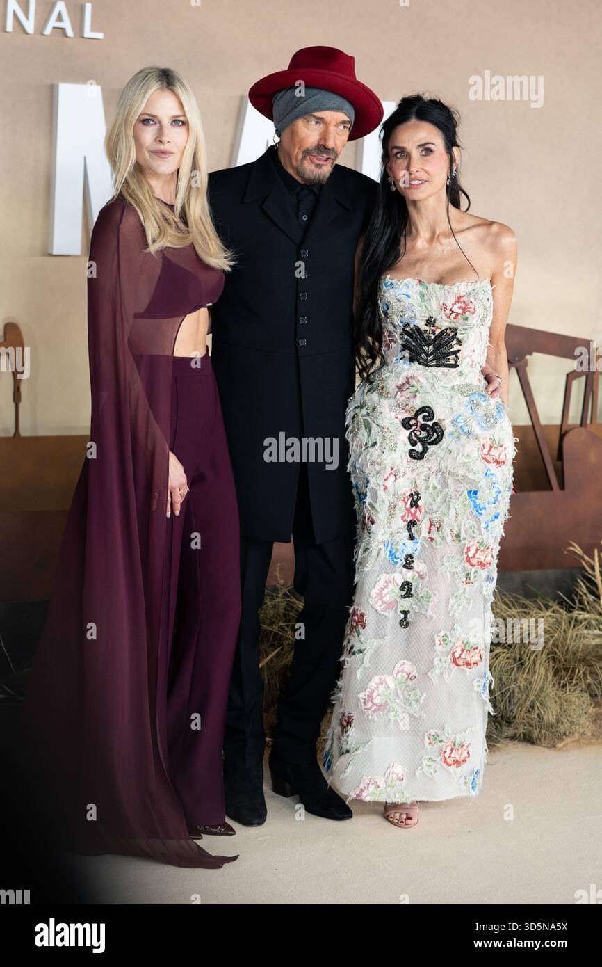 Ali Larter, Billy Bob Thornton and Demi Moore (R) attend the "Landman ...