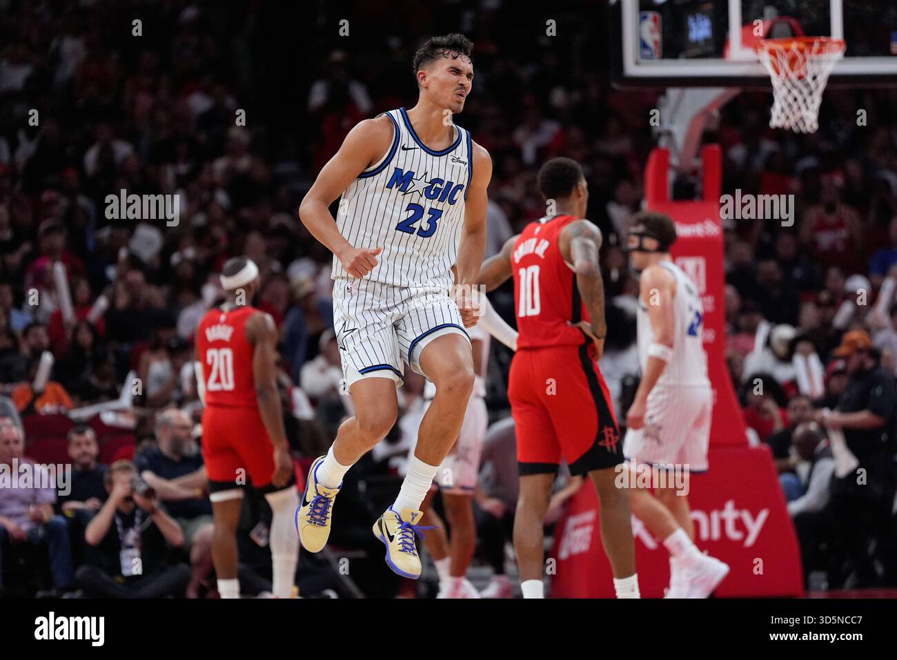 Orlando Magic forward Tristan da Silva (23) reacts after a shot during ...