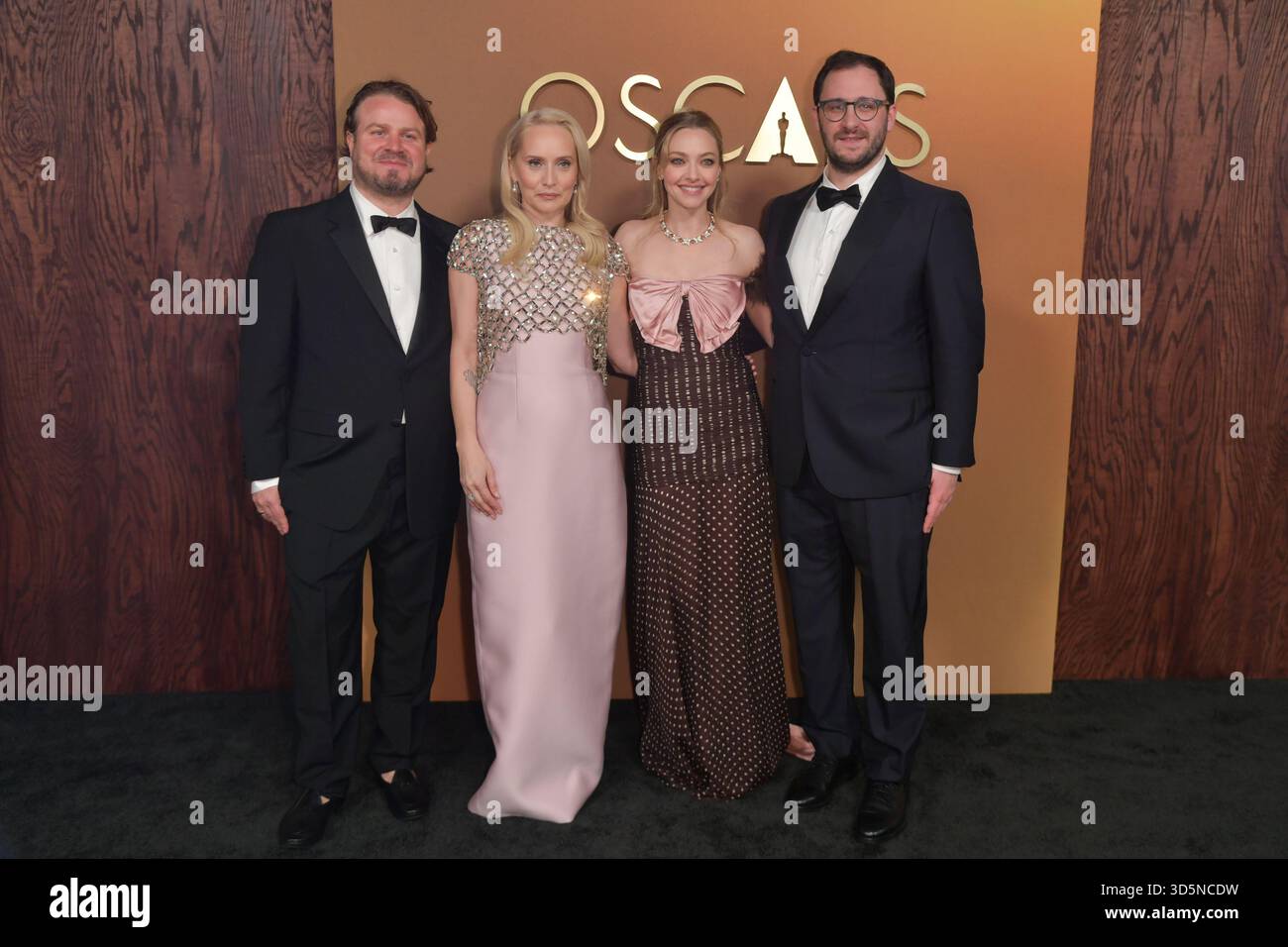 Brady Corbet, from left, Mona Fastvold, Amanda Seyfried, and Andrew ...