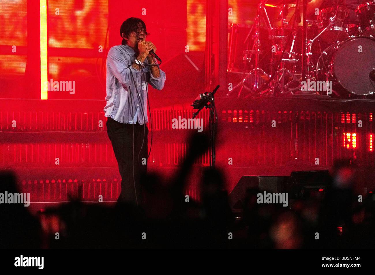 Chino Moreno, singer of the U.S. band Deftones, performs during the ...