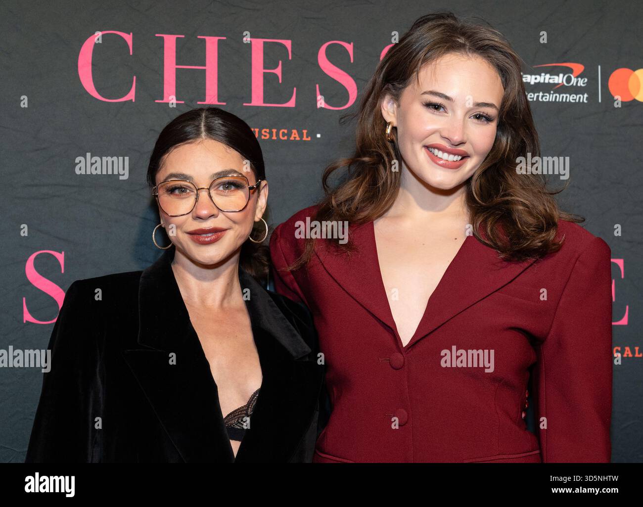Sarah Hyland and guest attend 'Chess' opening night on Broadway at ...