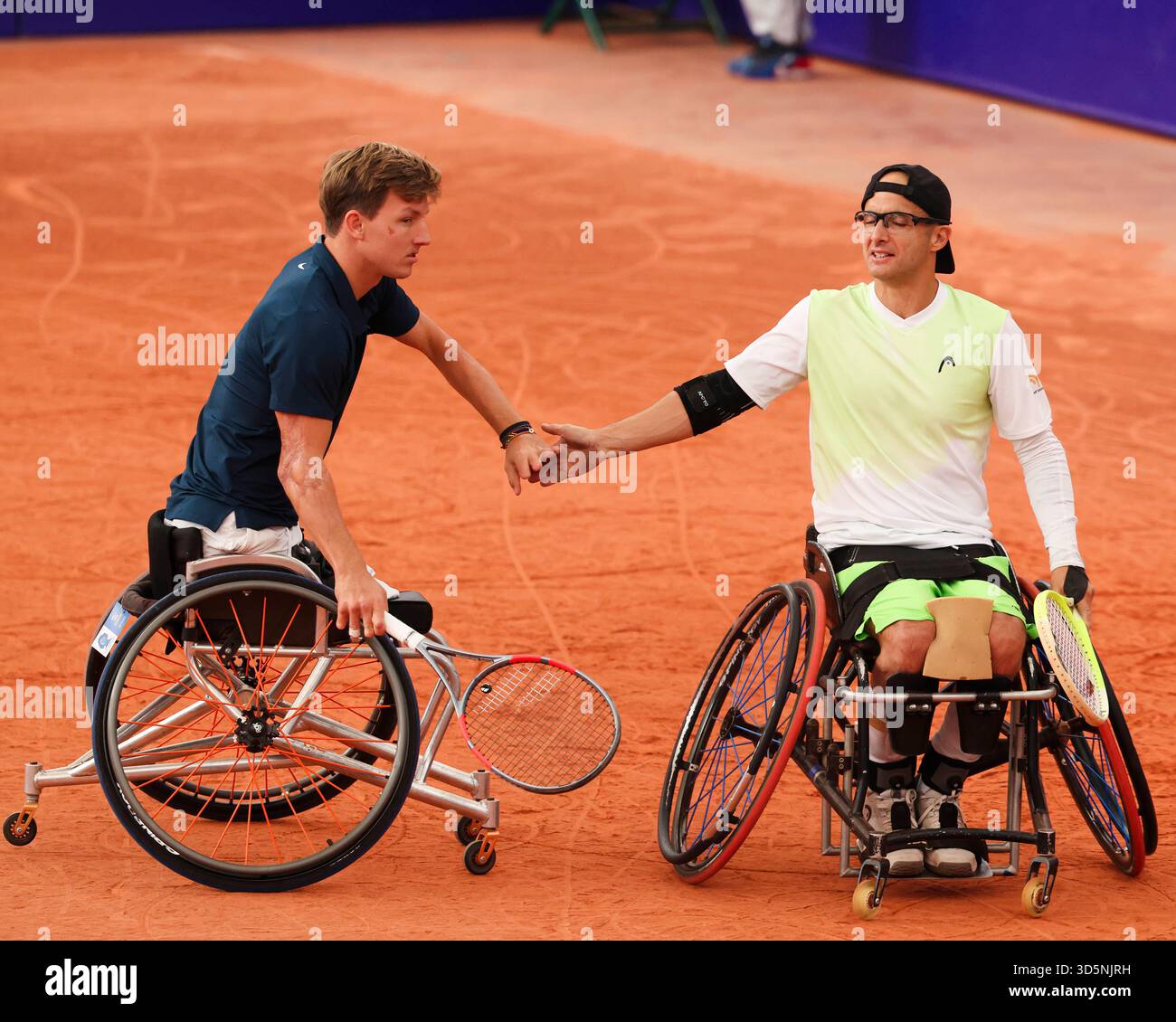 Niels Vink (NED), Guy Sasson (ISR) during the 2025 Wheelchair Tennis ...