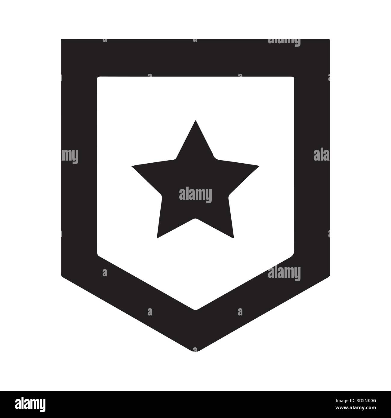 A simple, bold black icon featuring a five-pointed star centered within ...