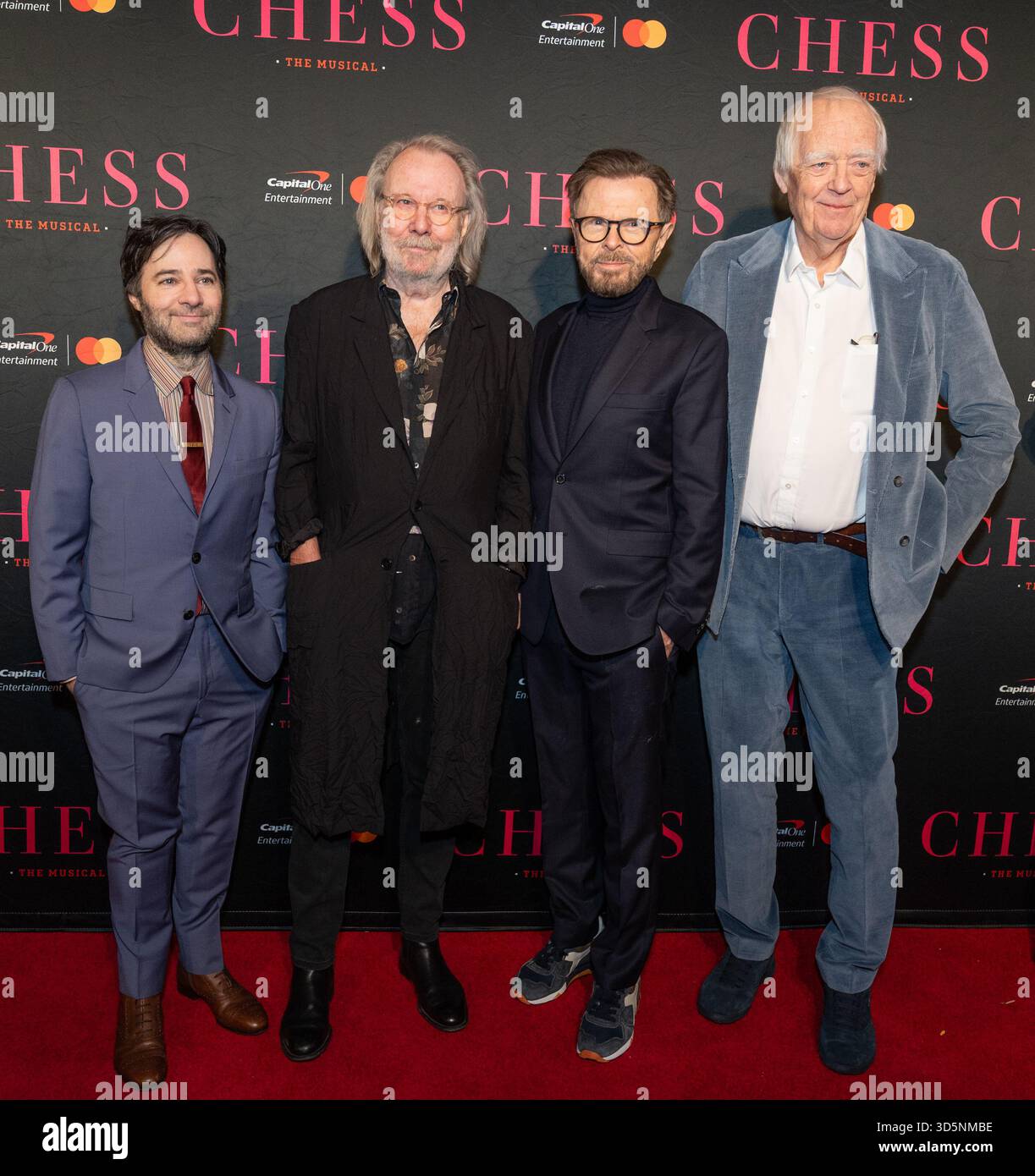 Danny Strong, Benny Andersson, Bjorn Ulvaeus and Tim Rice attend 'Chess ...