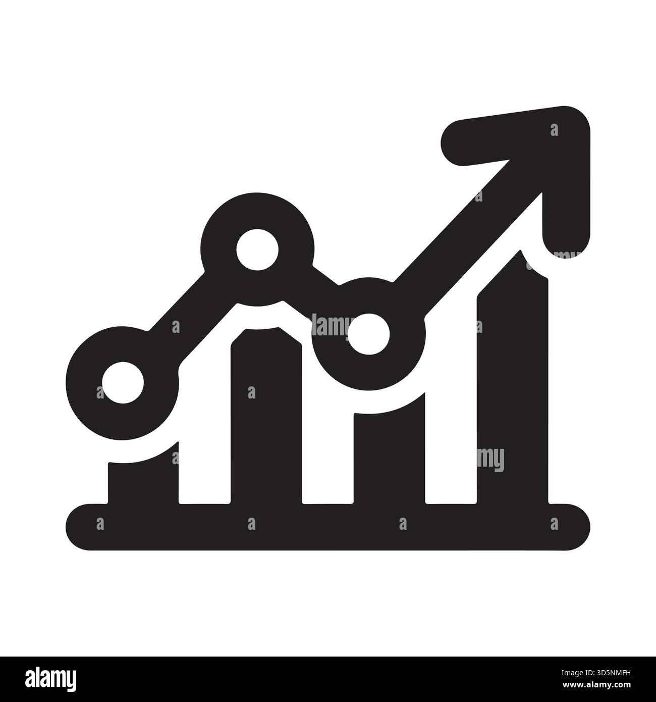 Simple black icon depicting upward hi-res stock photography and images ...