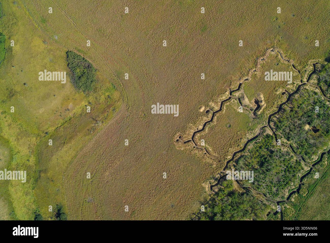 Vertical aerial photograph showing a complex Platoon Strongpoint (VOP ...