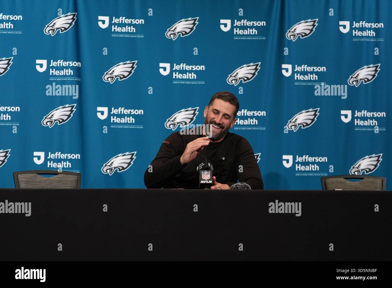 Philadelphia Eagles head coach Nick Sirianni attends a news conference ...