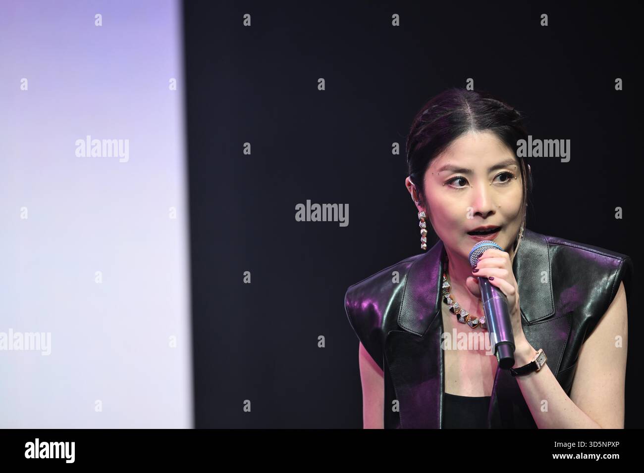 Hong Kong Cantopop singer and actress Kelly Chen attends an activity in ...