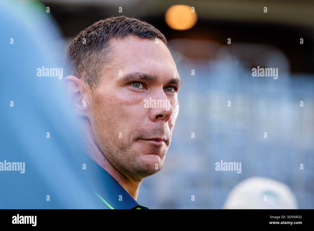 Scott Boland of Australia speaks during a press conference before an ...