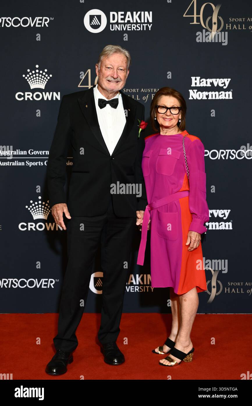 John Bertrand with wife Rasa Bertrand on the red carpet during the ...