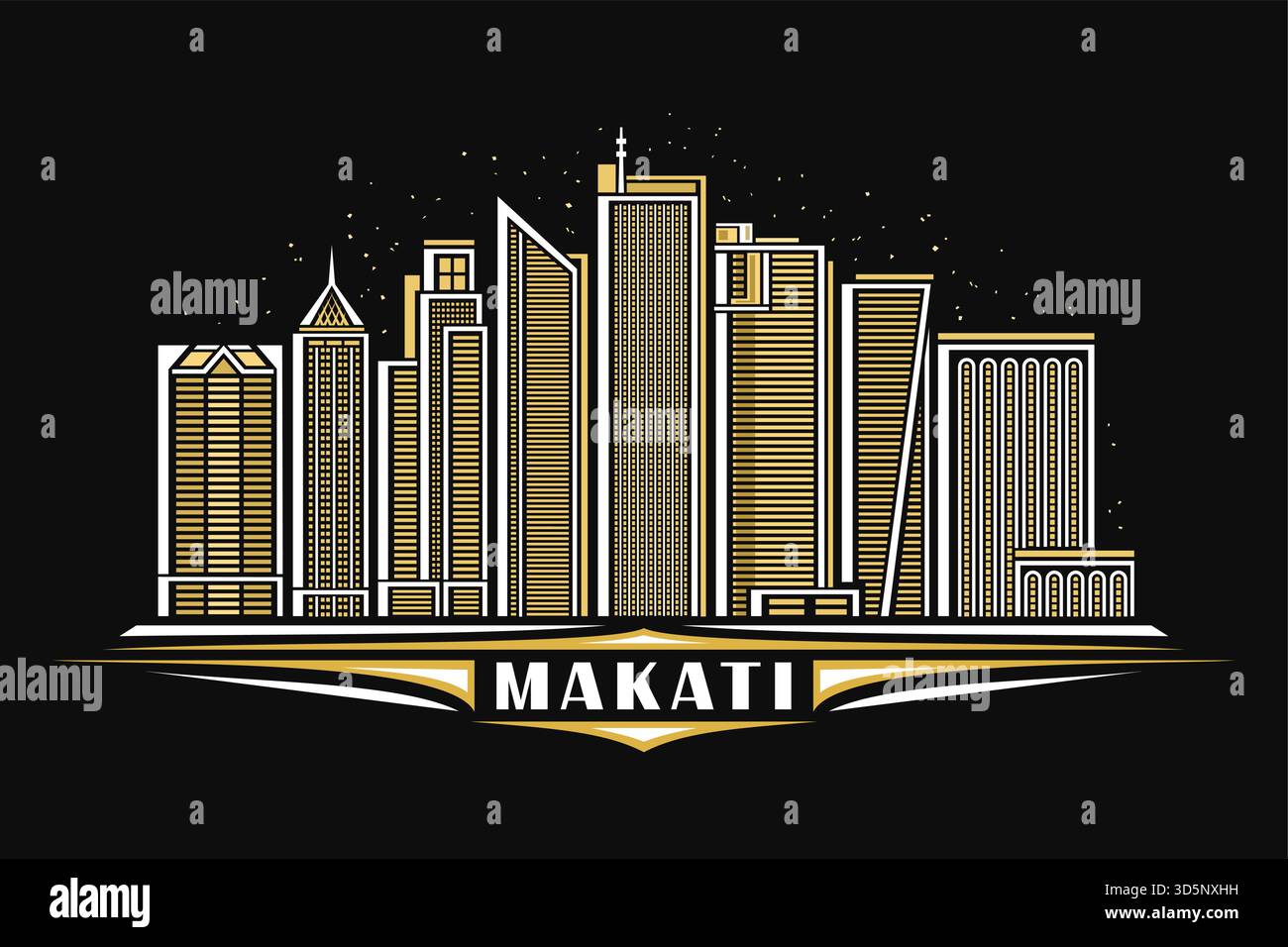 Makati cityscape Stock Vector Images - Alamy