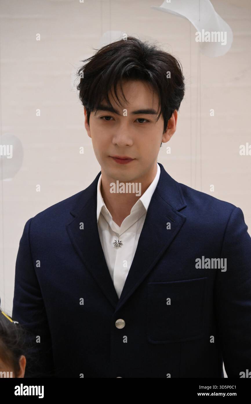 Chinese actor and model Chen Xingxu attends an activity in Shanghai ...