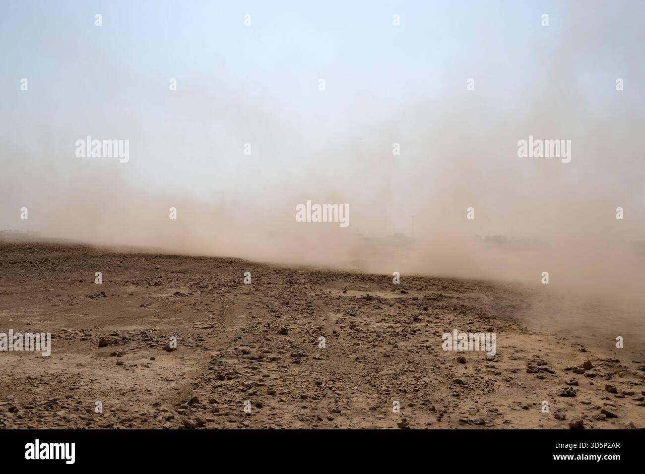 Zikreet, Qatar - A large storm formed, powdered dust and sand on the ...