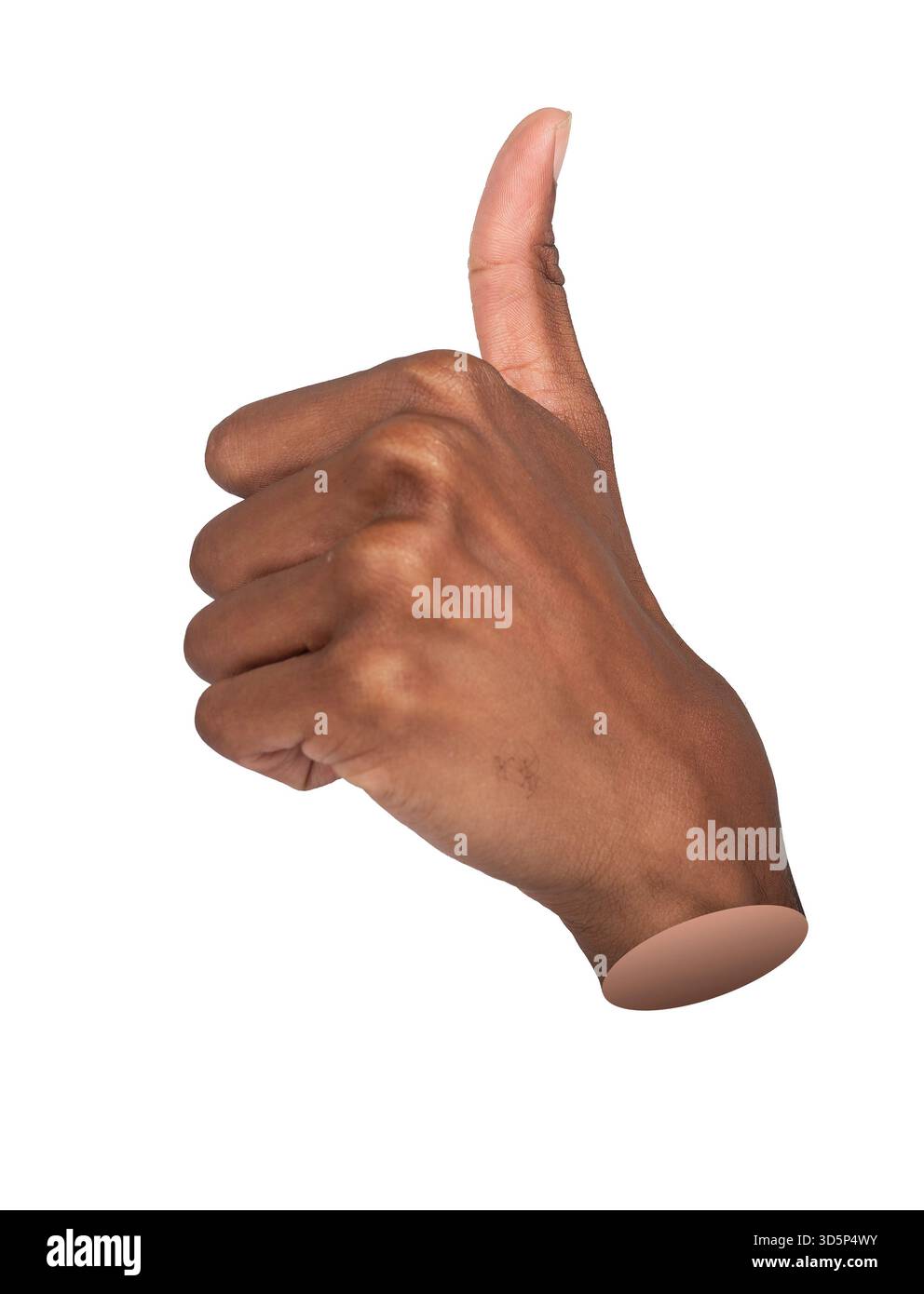 Thumb up gesture. African man showing approval with raised hand, symbol ...
