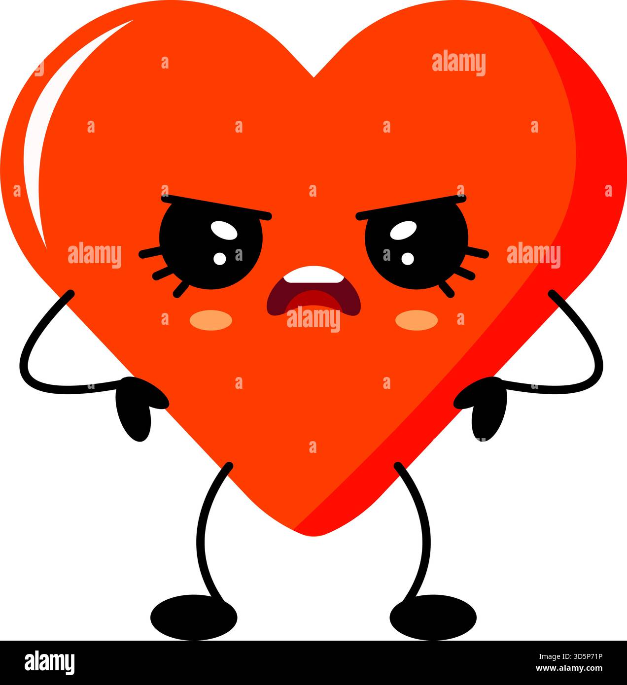 Cute cartoon heart smiling hi-res stock photography and images - Alamy