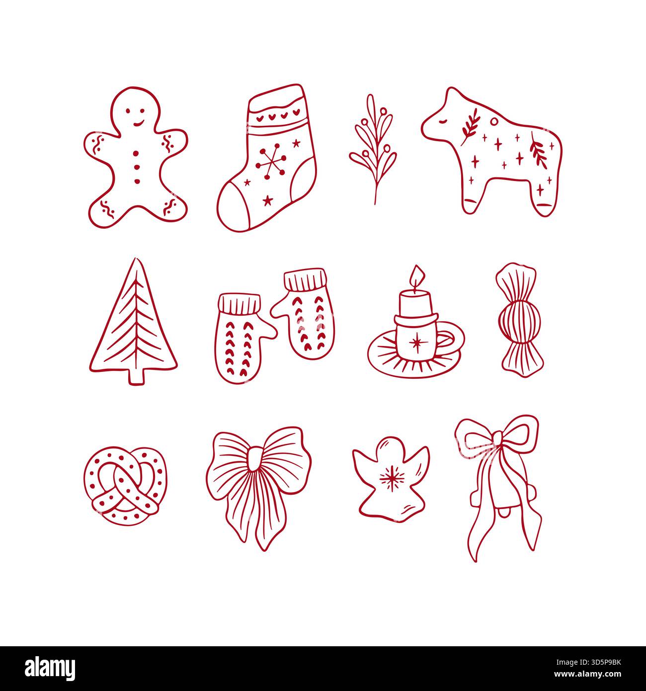 Christmas doodle angel Stock Vector Images - Alamy