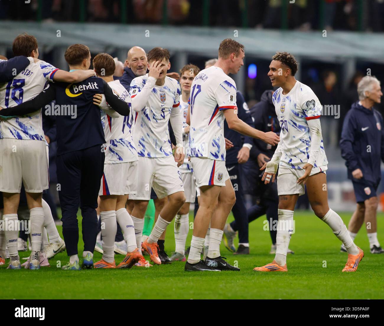 Norway players celebrating during the Fifa World Cup 2026 qualifiers ...