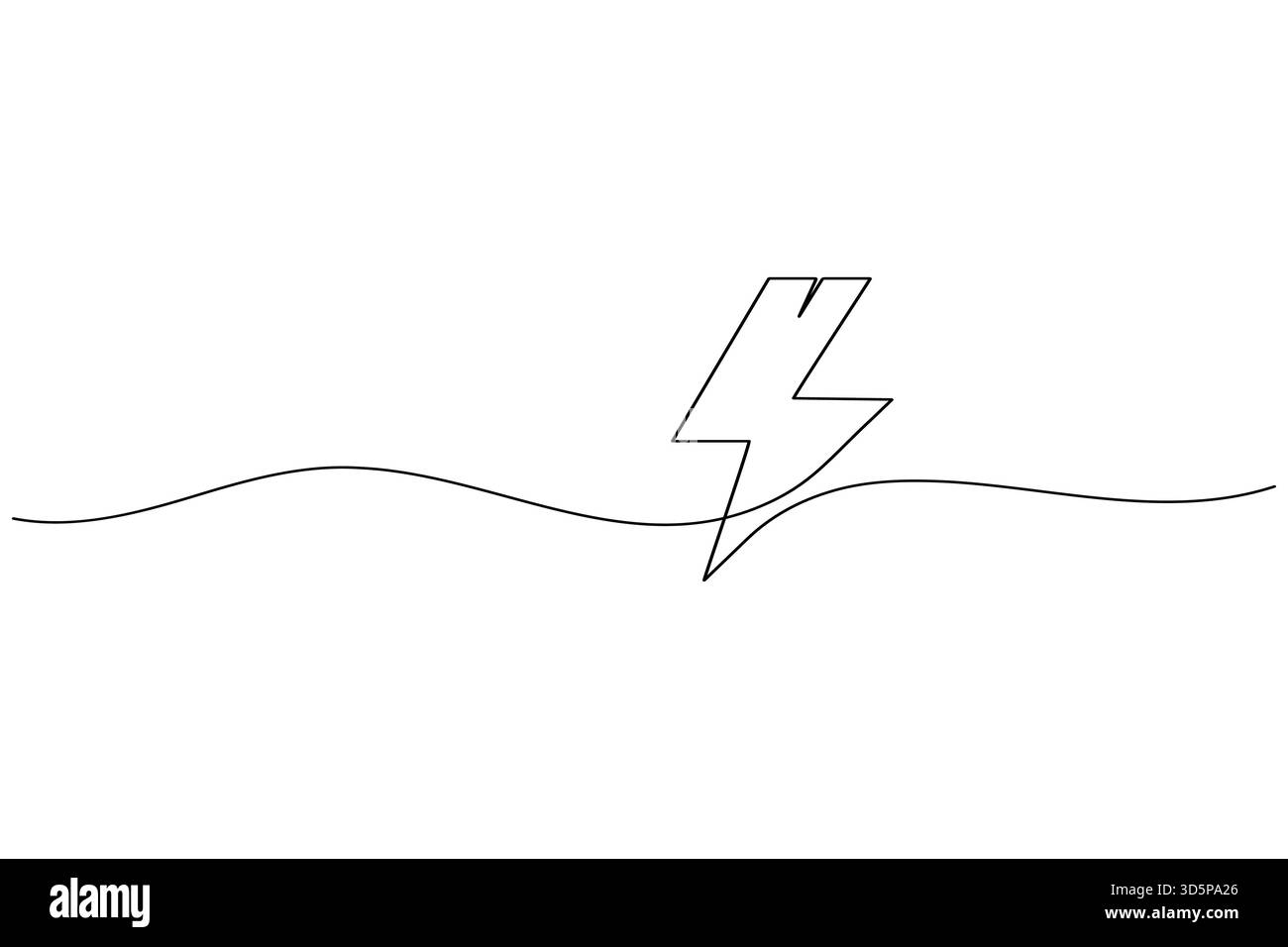 Lightning symbol in continuous hi-res stock photography and images - Alamy