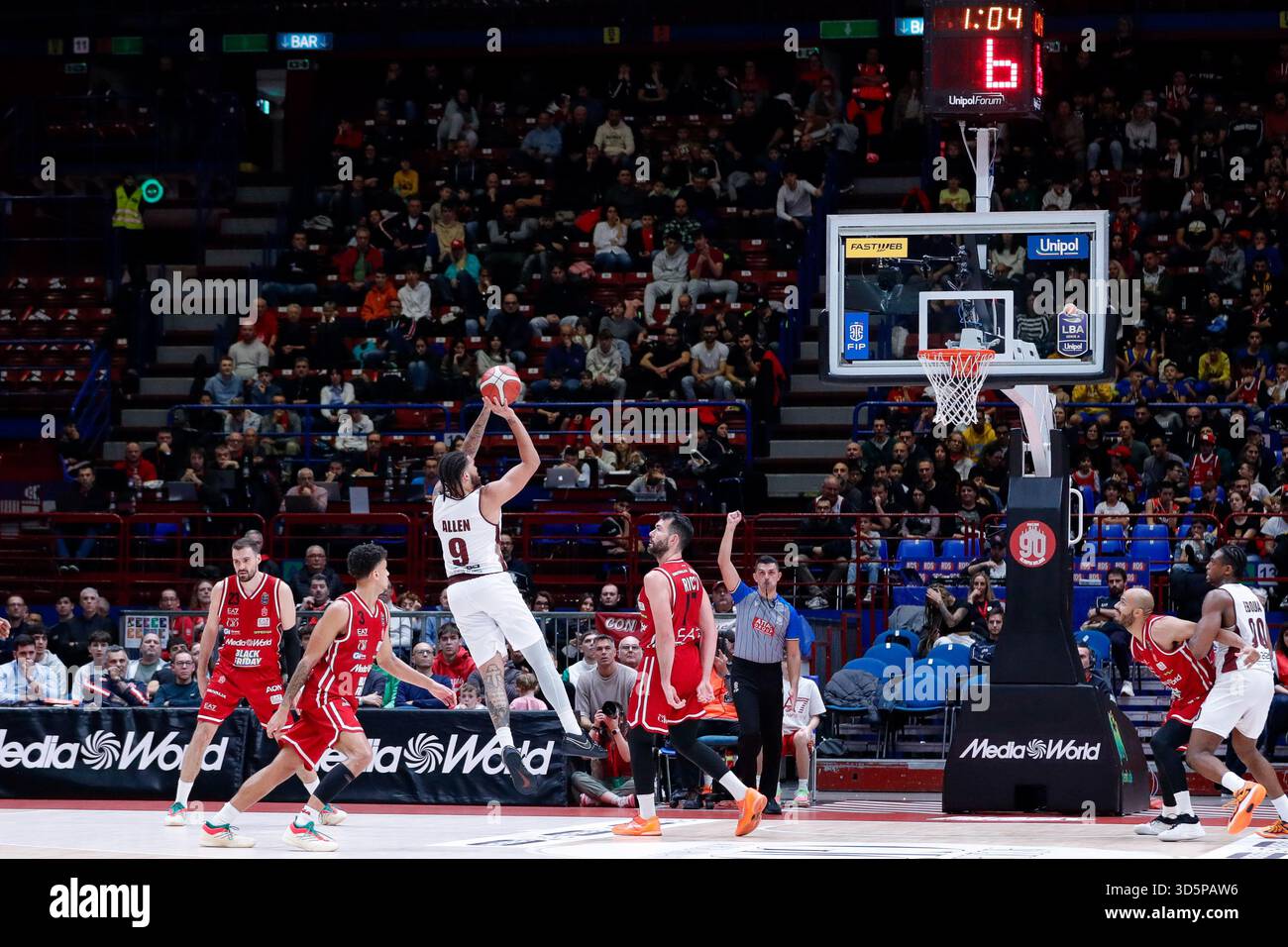 Timothy Allen (Trapani Shark) during EA7 Emporio Armani Milano vs ...