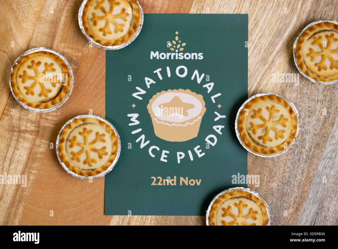 EDITORIAL USE ONLY General view of mince pies at Morrisons Colindale ...