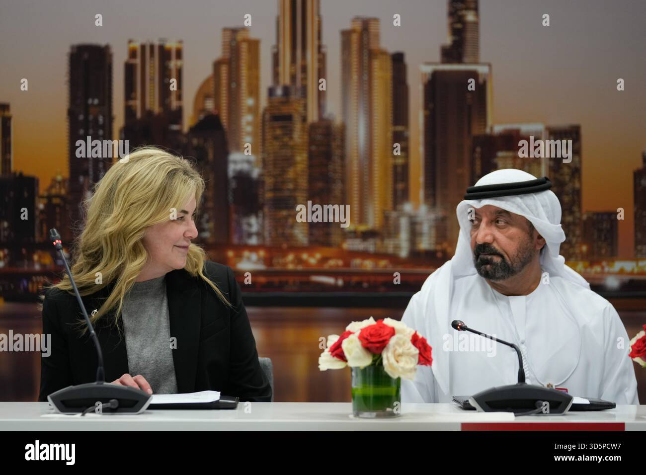 Stephanie Pope, President and CEO of Boeing Commercial Airplanes, left ...