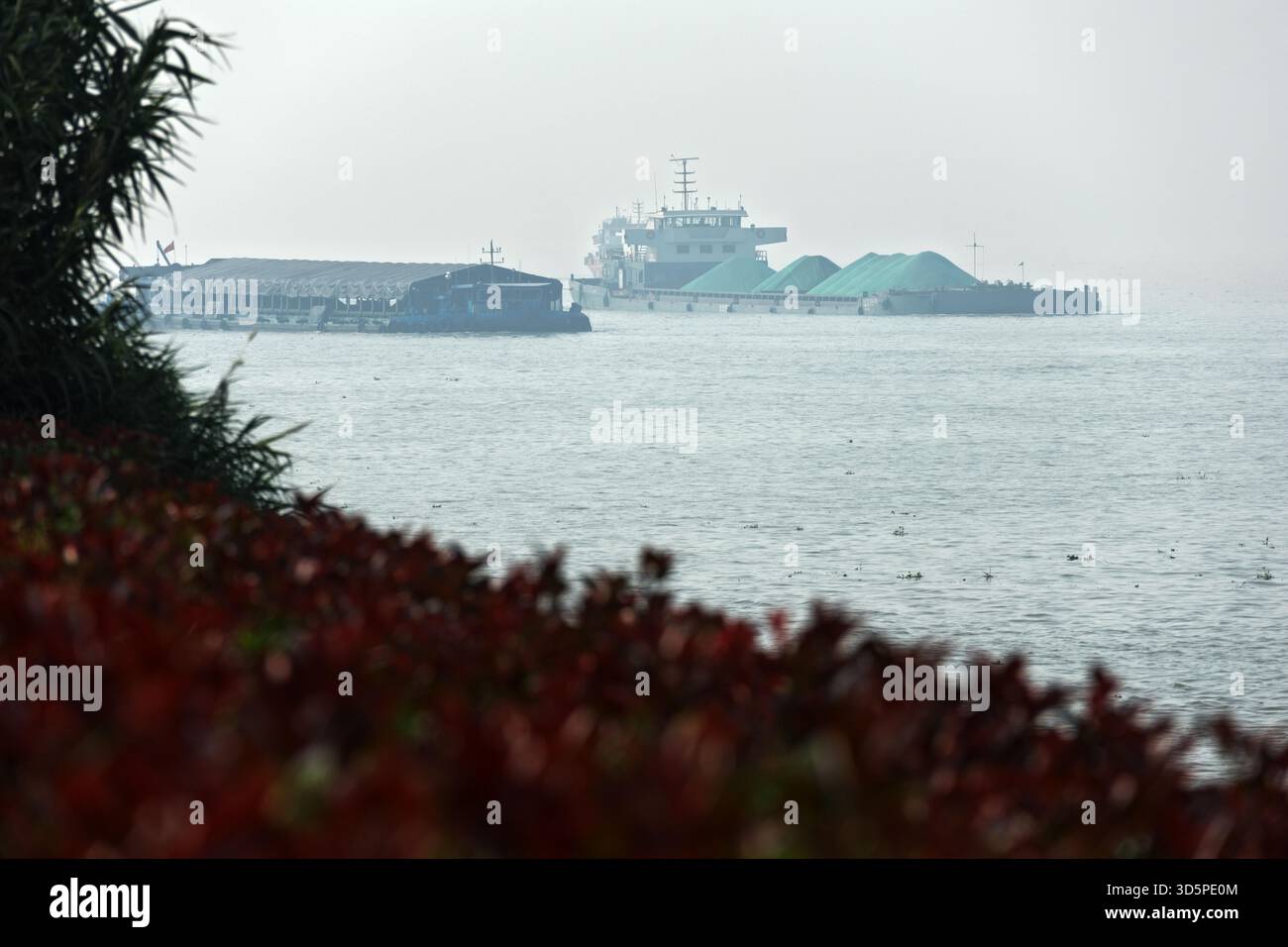 Early winter scenery along the Yangtze River in Nanjing City, east ...