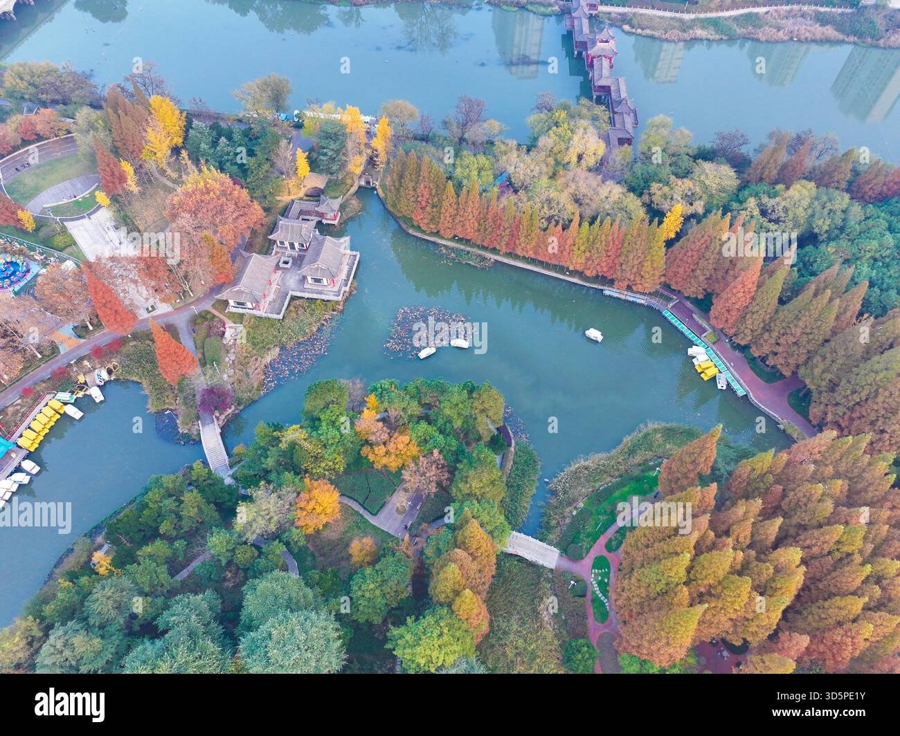 Early winter scenery at a park in Rizhao City, east China's Shandong ...