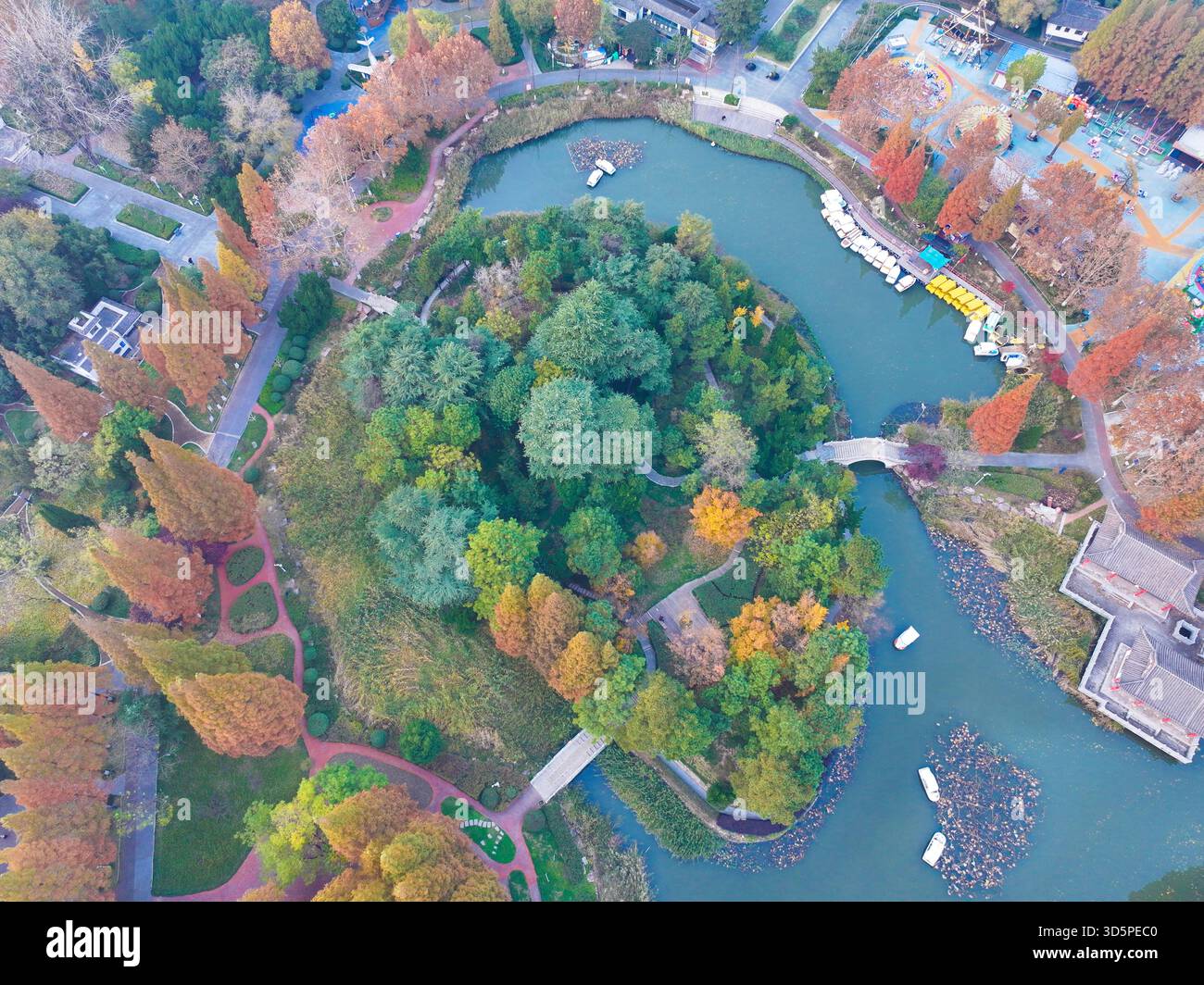 Early winter scenery at a park in Rizhao City, east China's Shandong ...