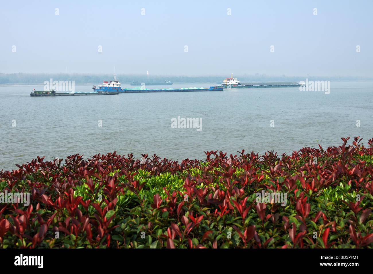 Early winter scenery along the Yangtze River in Nanjing City, east ...