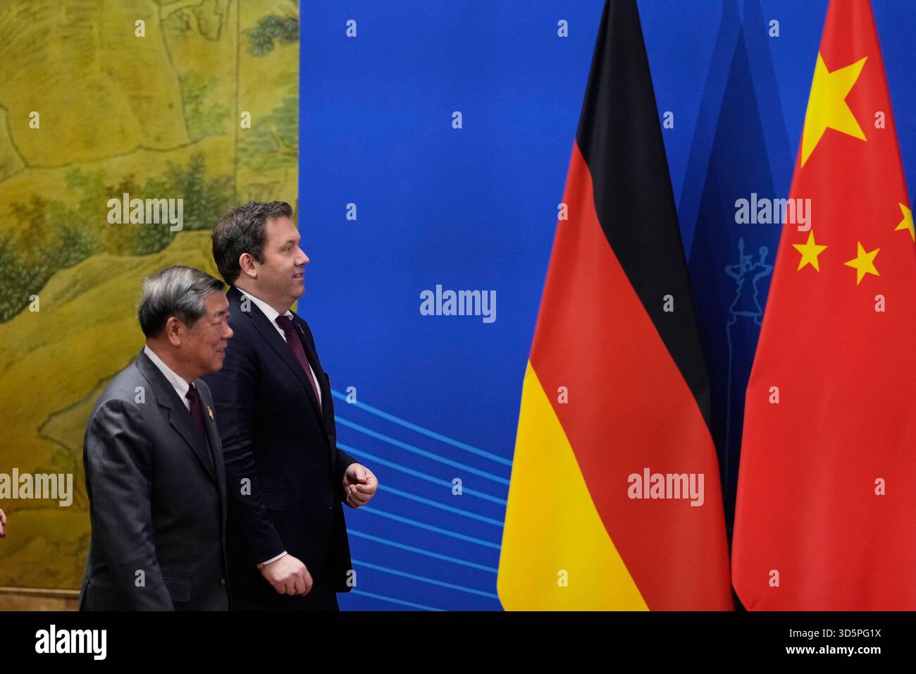 German Finance Minister Lars Klingbeil, second left, and Chinese Vice ...
