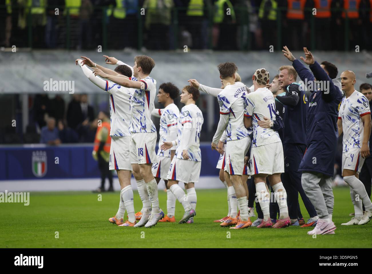 Norway players celebrating during the Fifa World Cup 2026 qualifiers ...