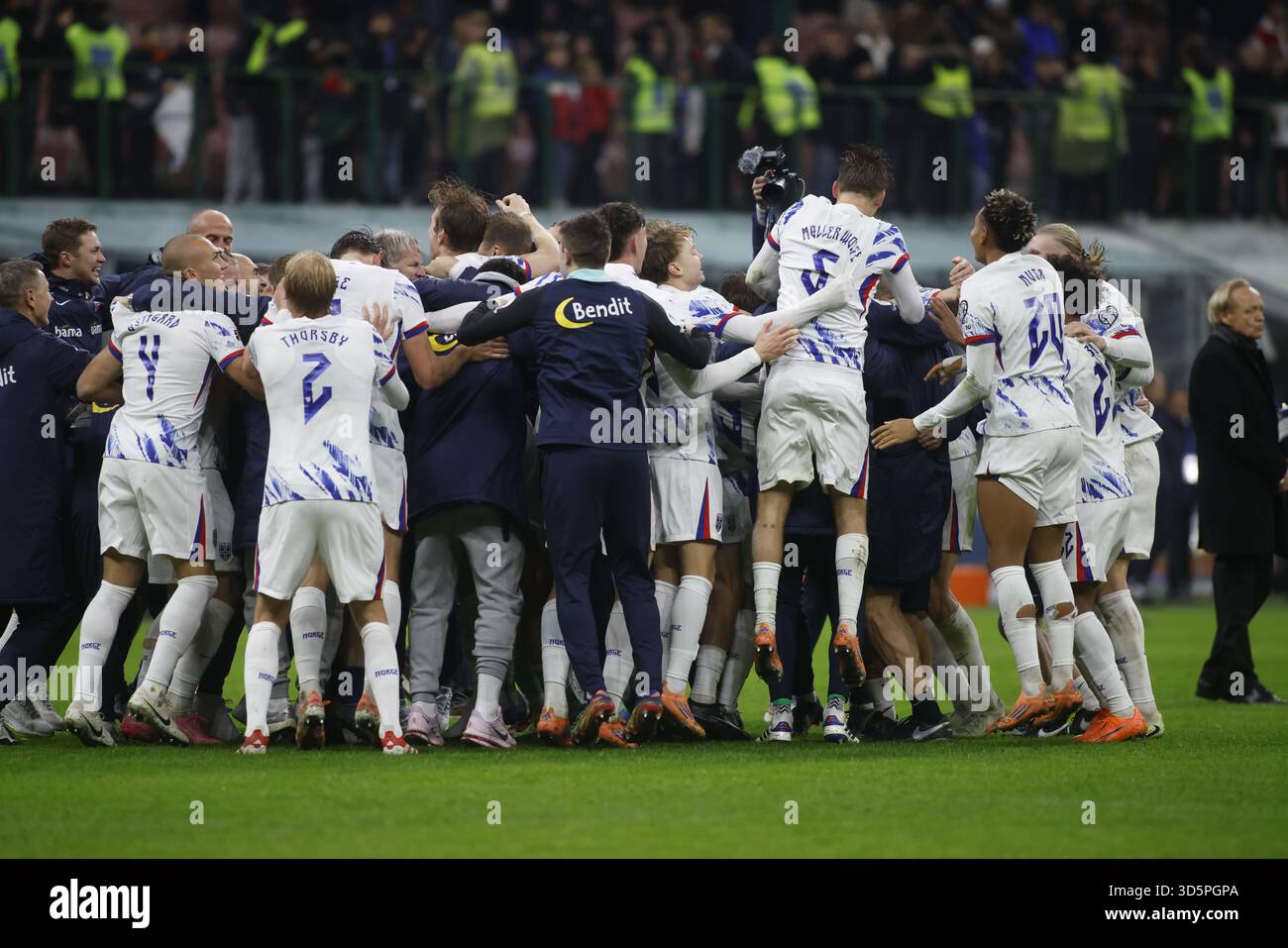 Norway players celebrating during the Fifa World Cup 2026 qualifiers ...