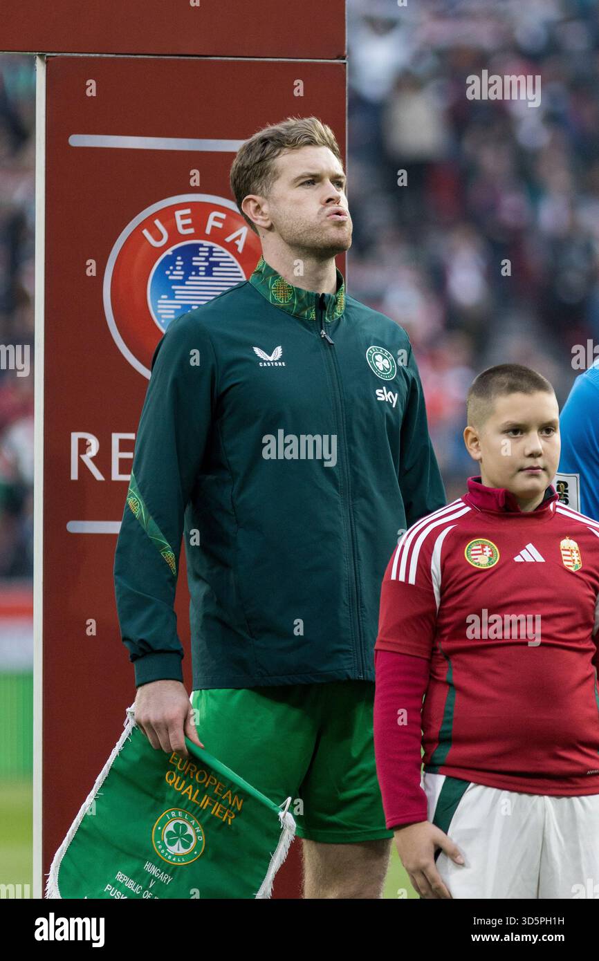 Budapest, Hungary. 16th, November 2025. Nathan Collins of Ireland seen ...
