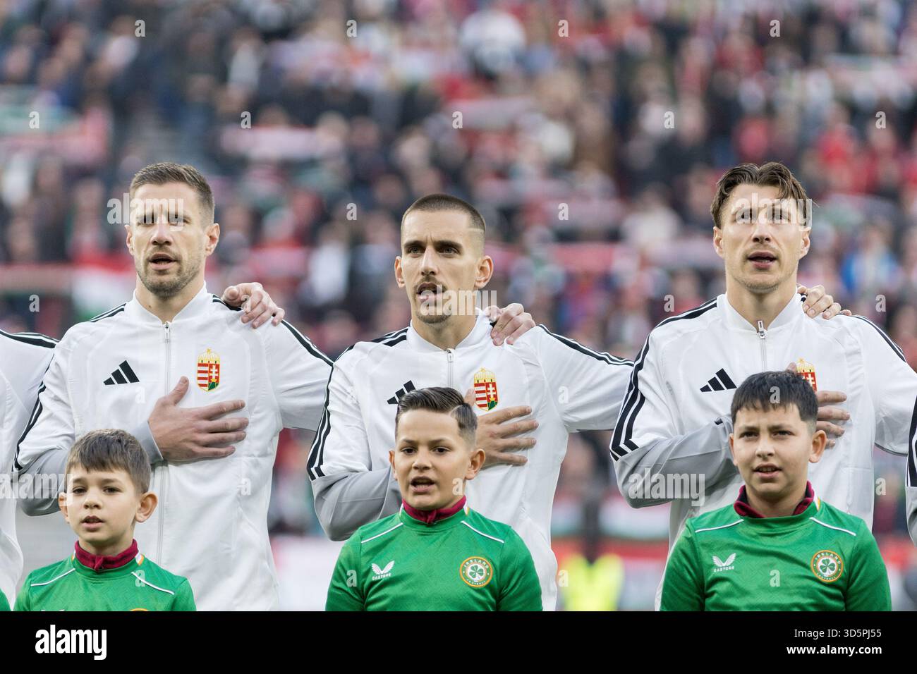 Budapest, Hungary. 16th, November 2025. (L-R) Barnabas Varga, Daniel ...