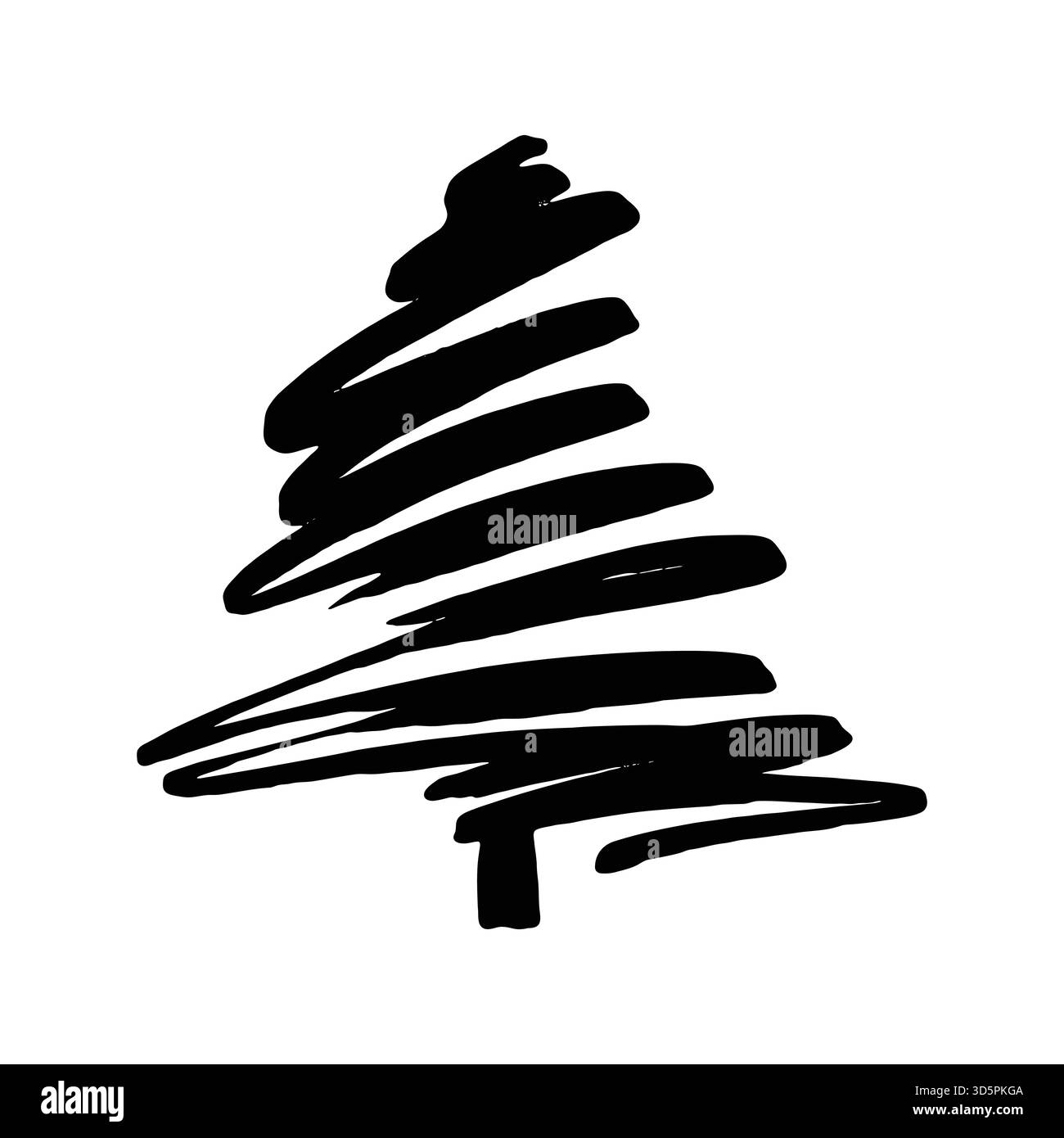 Ink silhouette christmas tree hi-res stock photography and images - Alamy