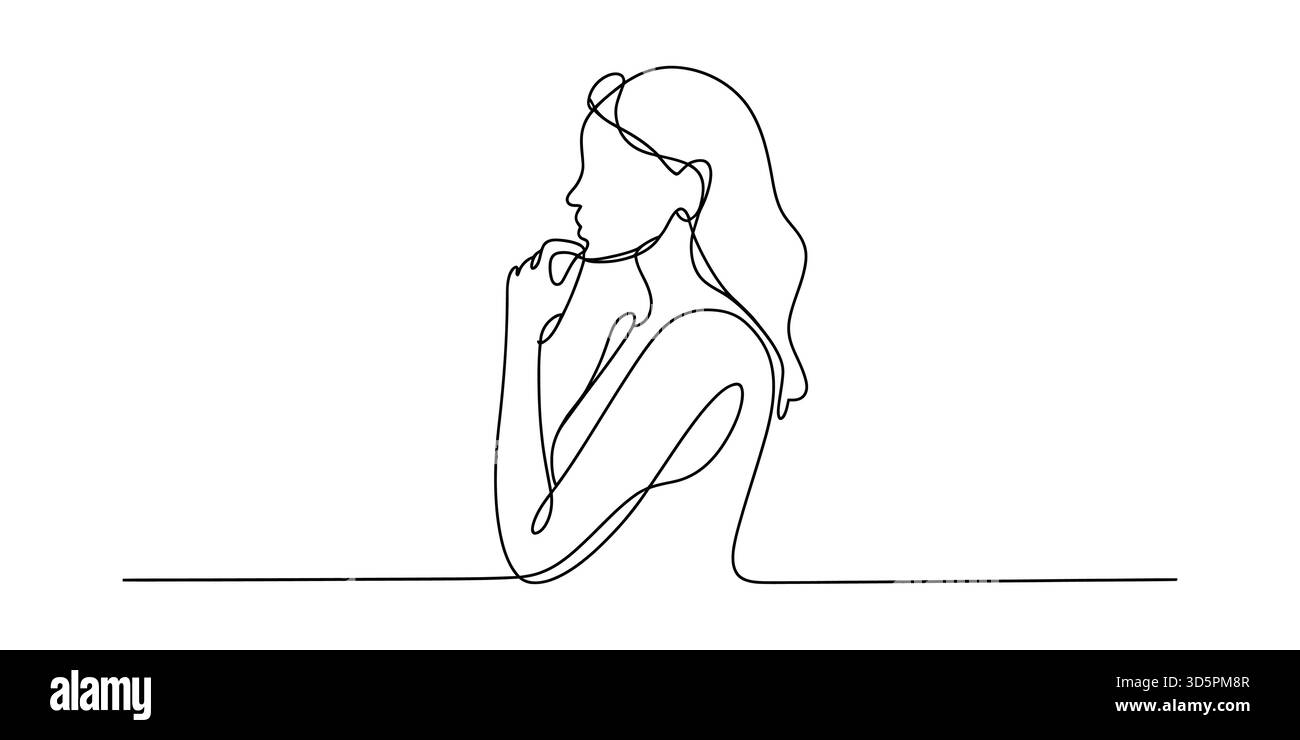 Side view young serene Stock Vector Images - Alamy