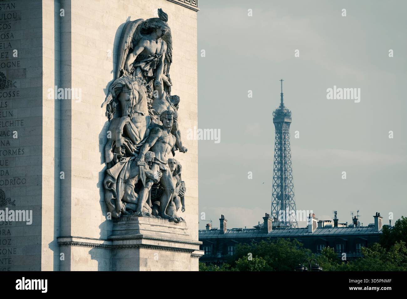 The Arc de Triomphe is a classic landmark in Paris, France Stock Photo ...